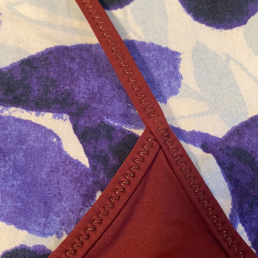 Maroon Bikini With Flower Details - Gem